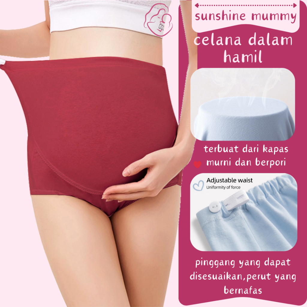 Jual Sunshine Mummy Celana Dalam IBU Hamil Hight Waist CD Bumil Wanita Maternity Panty Jumbo ...