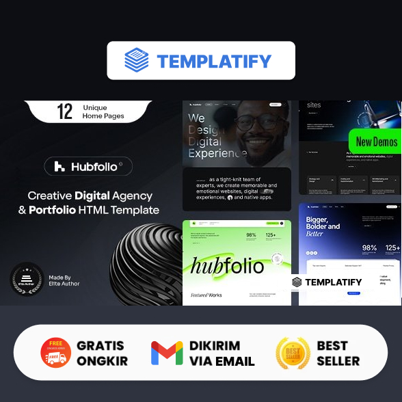 Jual Hubfolio v1.0.1 - Digital Agency & Portfolio Template HTML Portfolio Website | Shopee Indonesia