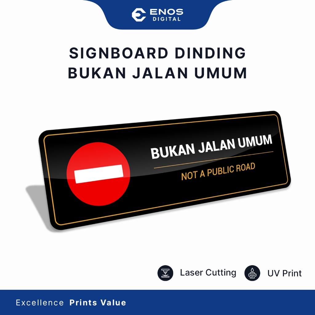 Jual Papan Akrilik Penanda Bukan Jalan Umum / Signboard Acrylic Bukan ...