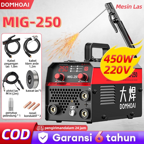 Jual DOMHOAI 3IN1 Mesin Las Mig-250 Profesional Las Listrik Inverter Mesin Las Tampilan Digital ...