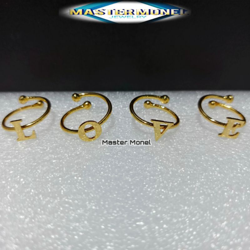 Jual MASTER MONEL - cincin huruf inisial nama cincin huruf | Shopee ...