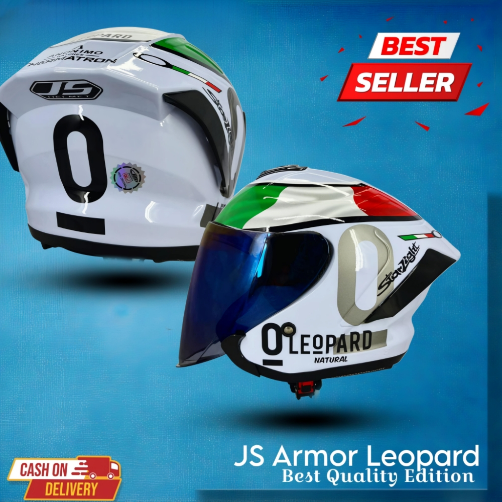 Jual JS Armor Half Face Leopard / Helm Original JS Armor Ganteng ...