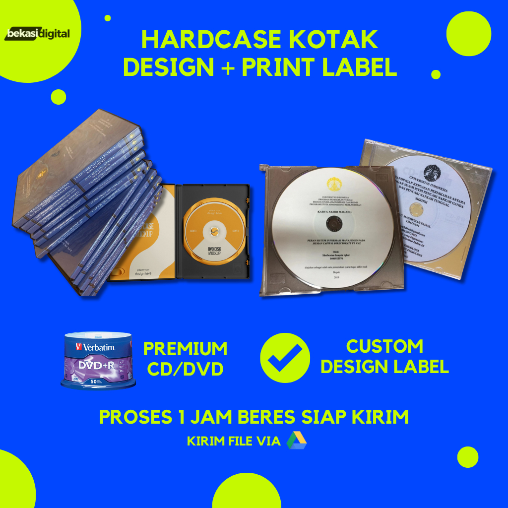 Jual 1 JAM SELESAI PAKET CD/DVD BURNING + COVER + LABEL SKRIPSI LAPORAN ...