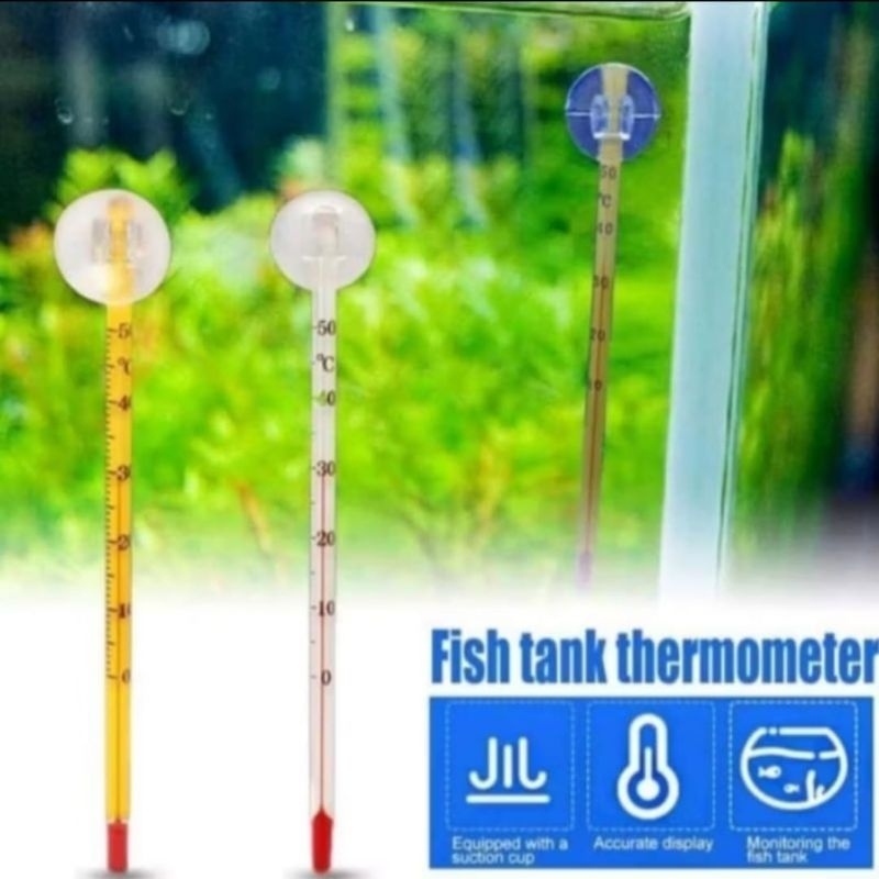 Jual Termometer Pengukur Suhu Air Tempel Kaca Aquarium aquascape ...