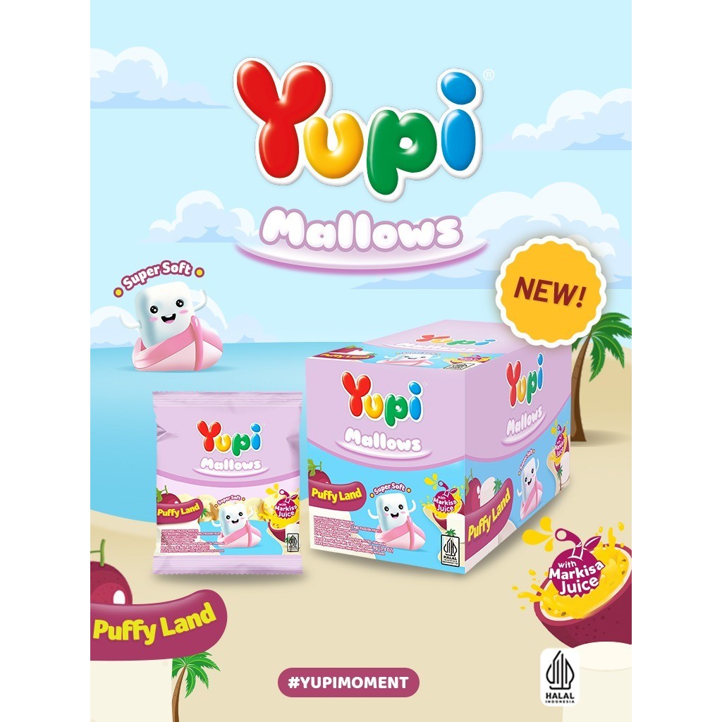 Jual Yupi PUFFY LAND Mallows Marshmallow PACK (isi 12 pcs) | Shopee ...