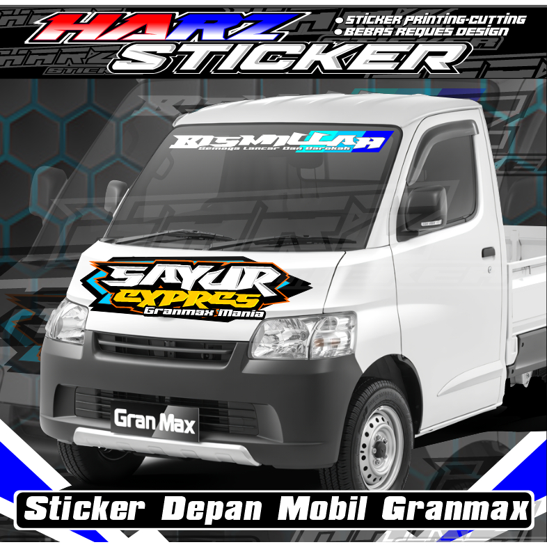 Jual Stiker Kap Depan Mobil Grandmax-Stiker Kaca Depan-Stiker Sayur ...