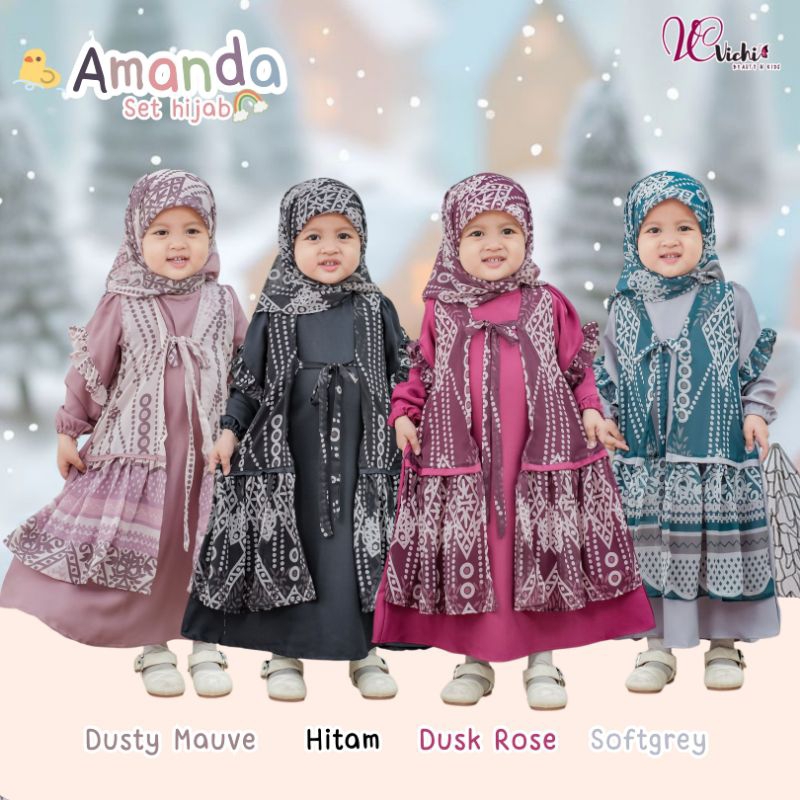 Jual Gamis Anak Perempuan Aluna dan Amanda 1_10Tahun set hijab ORI by ...