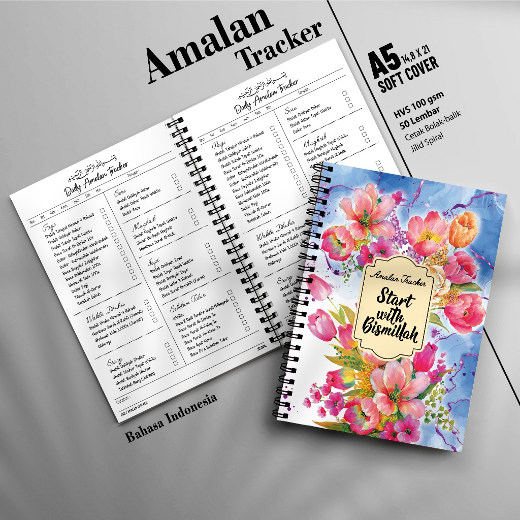 Jual 𝗔𝗠𝗔𝗟𝗔𝗡 𝗧𝗥𝗔𝗖𝗞𝗘𝗥 𝗠𝗨𝗦𝗟𝗜𝗠 𝗕𝗢𝗢𝗞 𝗔𝟱 Checklist Amalan Harian | Shopee ...
