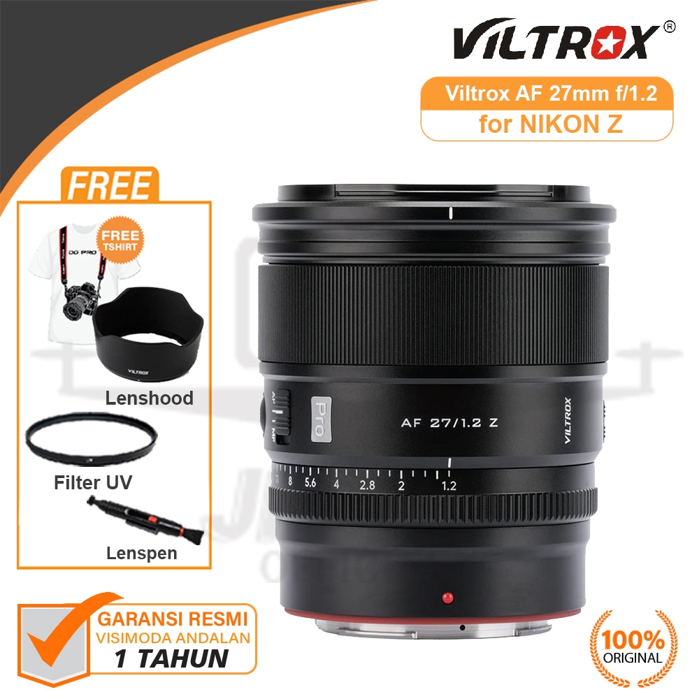 Jual Viltrox AF 27mm f1.2 Pro Nikon Z APSC Viltrox 27 mm f/1.2 Lens ...