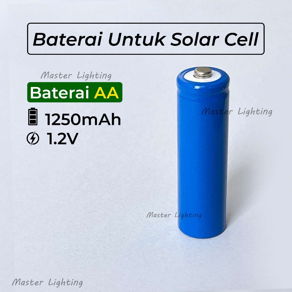 Jual Baterai AA AAA untuk solar cell 1.2V 1250mAh untuk lampu dinding ...