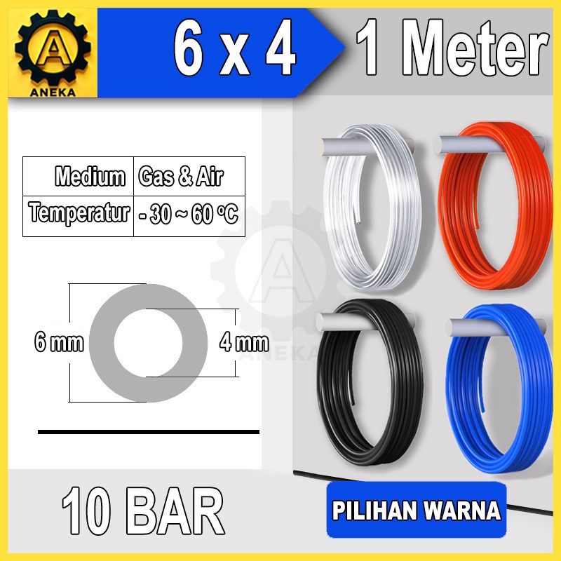 Jual Selang PU Hose PU PREMIUM Per Meter 4mm 6mm 8mm 10mm 12mm 14mm ...