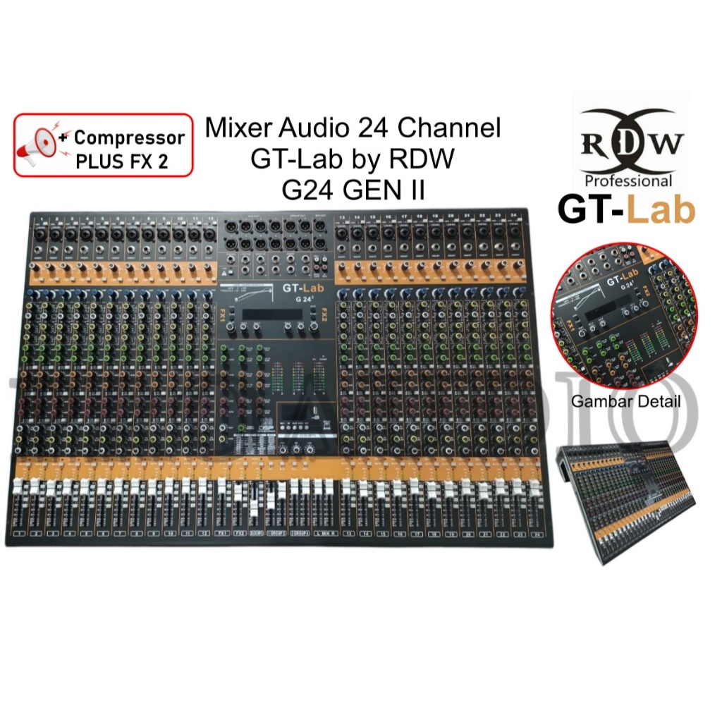 Jual Mixer Audio GT LAB G24 Gen II /GT LAB G 24 GEN 11 / GTLAB 24 / G24BL Generasi II Mixer ...