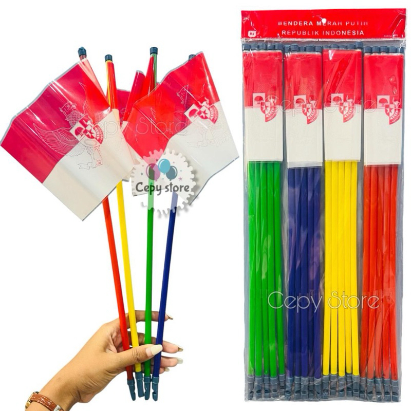 Jual Bendera Merah Putih Garuda Stik Peluit / Bendera Garuda Plus Stick ...