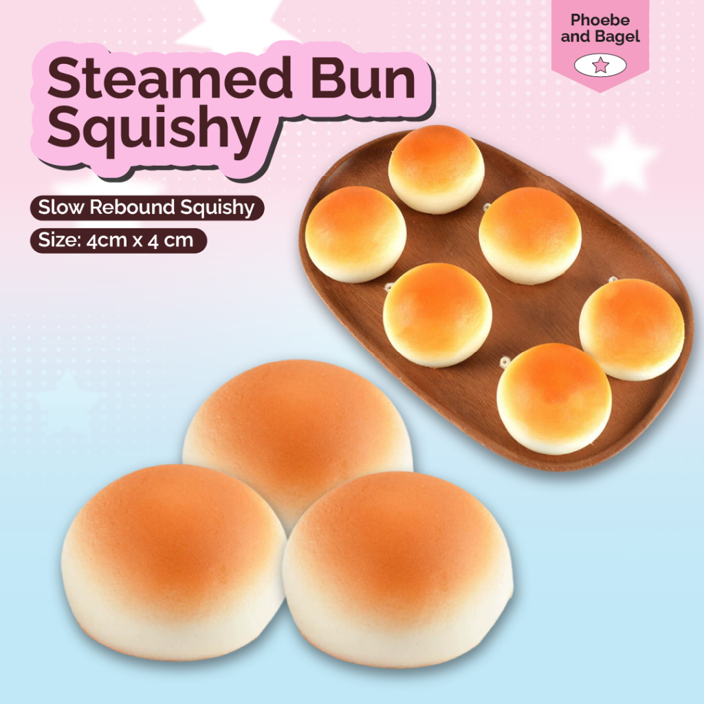 Jual Steamed Bun Squishy - Phoebe and Bagel | Shopee Indonesia