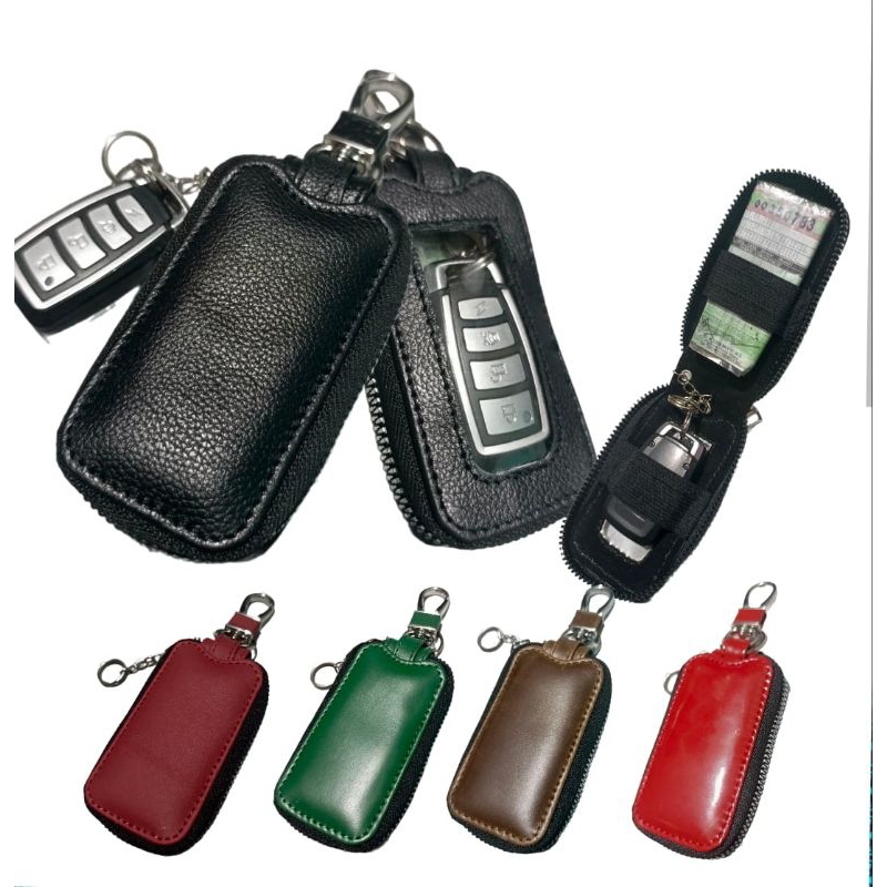 Jual Dompet kunci remote keyless mobil kulit asli model polos universal ...