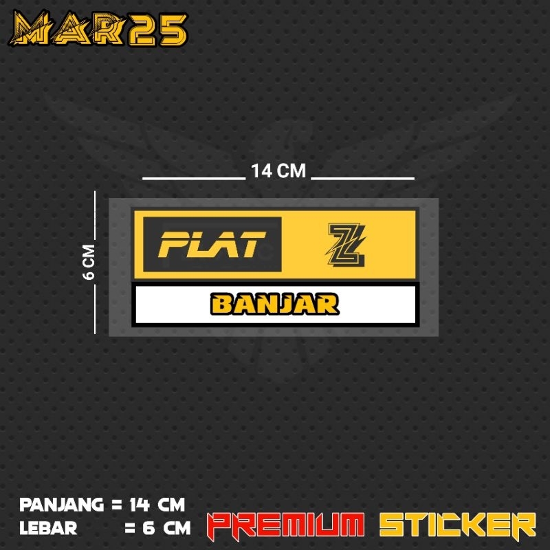 Jual STIKER VINYL PLAT Z | BANJAR CIAMIS PANGANDARAN TASIKMALAYA GARUT ...