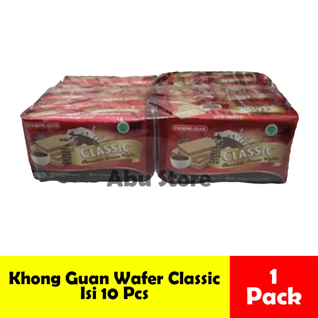 Jual Wafer Khong Guan Classic Chocolate Cream Wafer Kemasan Pack isi ...