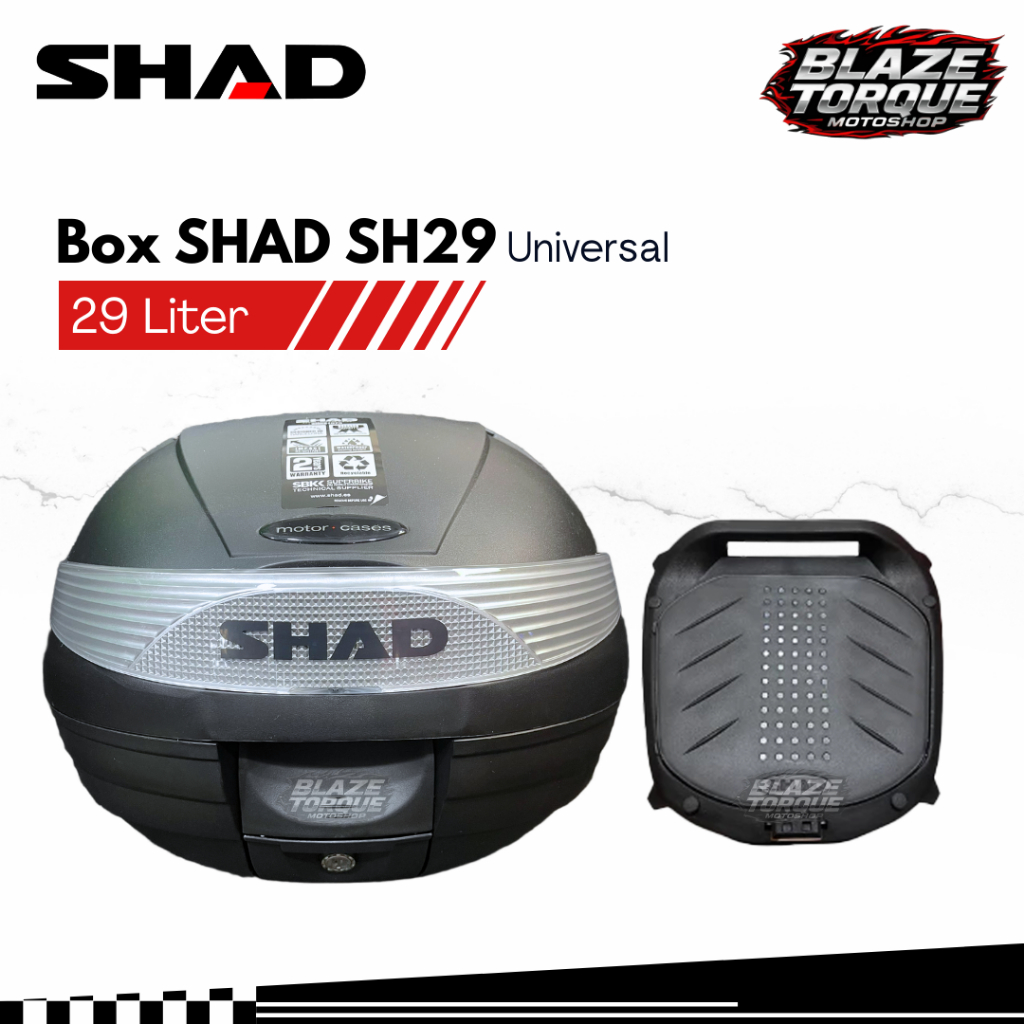 Jual Box Motor SHAD SH29 SH 29 Liter 39x39x33cm Black Box Motor ...