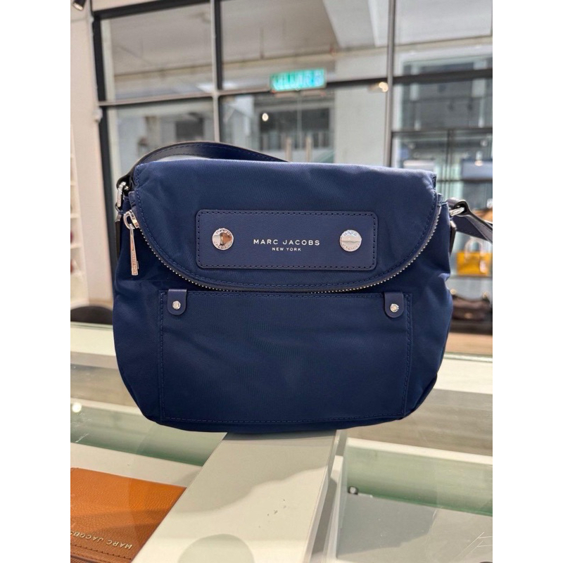 Jual mj preppy nylon small crossbody azure blue sz 25 x t 23cm | Shopee ...