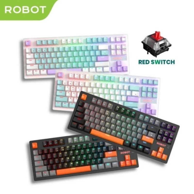 Jual Robot Workmate III Wired Luminous Mechanical Keyboard Rainbow ...