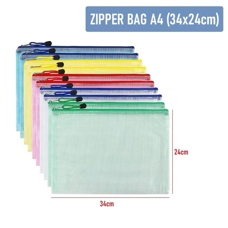 Jual Zipper Bag Murah Ukuran A4 / Map Buku Resleting (1 pcs) | Shopee ...