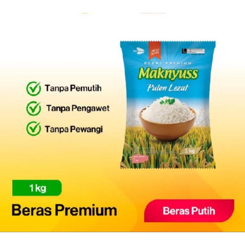 Jual Beras Maknyus Kemasan Pabrik 1Kg | Shopee Indonesia