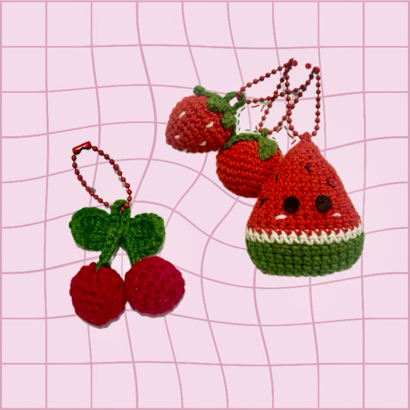 Jual KEYCHAIN RED FRUITS CROCHET RAJUT | Shopee Indonesia