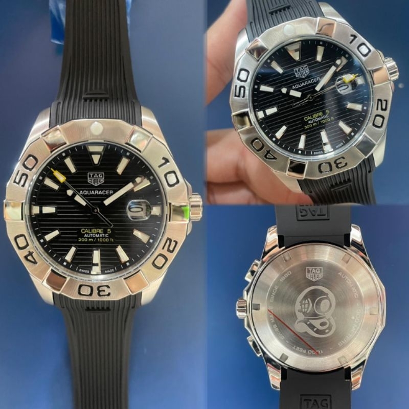 Jual JAM TANGAN PRIA TAG HEUER AQUARACER CALIBRE 5 RUBBER JAPAN ...