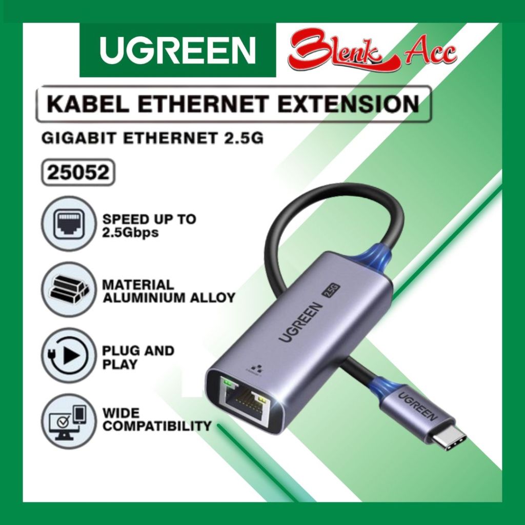 Jual UGREEN Adapter Type C To LAN RJ45 2.5G Ethernet Space Gray - 25052 ...
