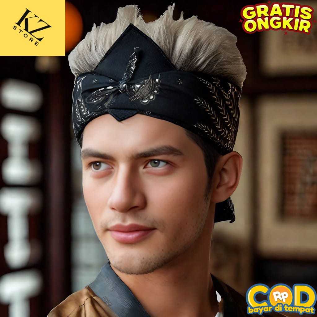 Jual Blangkon Jawa Original Topi Rambut Palsu Pria | Shopee Indonesia
