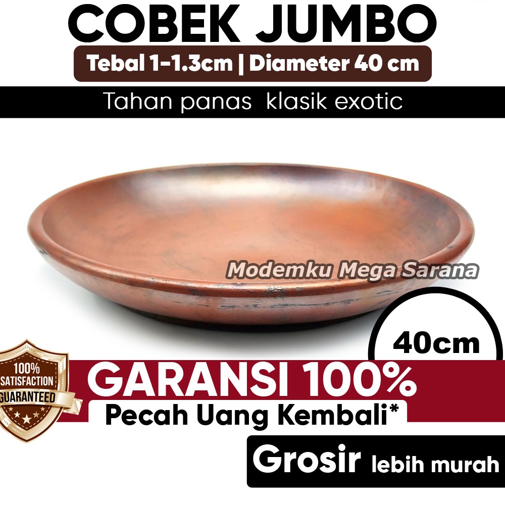 Jual Cobek Tanah Liat Jumbo Diameter 40 cm - Piring Tanah Liat Besar ...