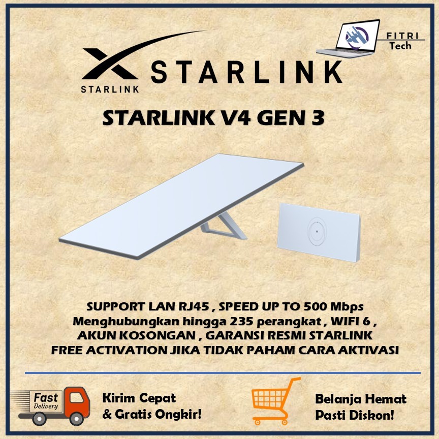 Jual STARLINK STANDARD V4 GEN 3 NEW AKUN KOSONGAN | GARANSI RESMI ...