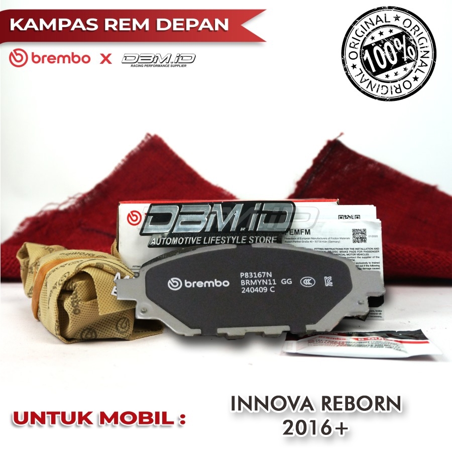 Jual Brake Pad Kampas Rem BREMBO Innova 2GD Reborn Venturer Depan Front ...