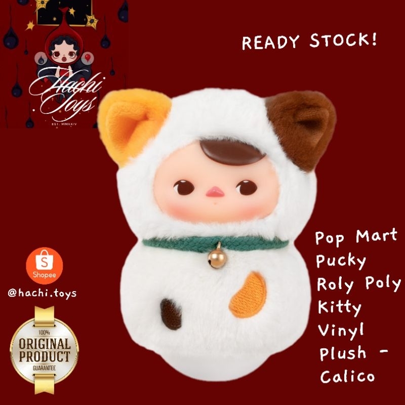 Jual POP MART PUCKY Roly Poly Kitty Vinyl Plush - Calico [READY STOCK ...
