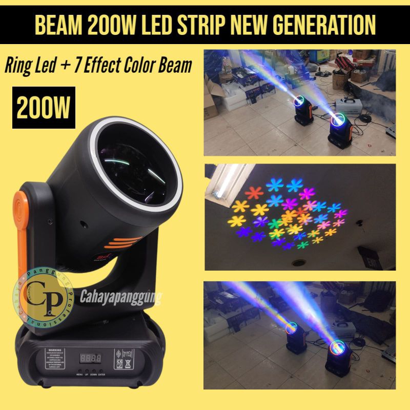 Jual Beam 200W New Generation Moving Head Beam Lighting Dengan Led Ring ...