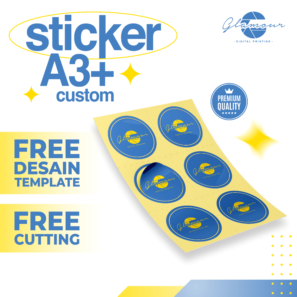 Jual STIKER A3+ Custom Ukuran | Stiker Label Makanan Minuman | Stiker ...
