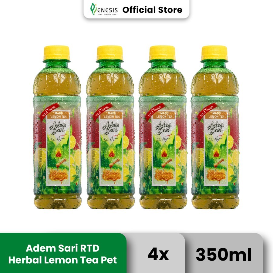 Jual Adem Sari Ching Ku Madu Lemon Tea Botol 4x350 Ml | Shopee Indonesia