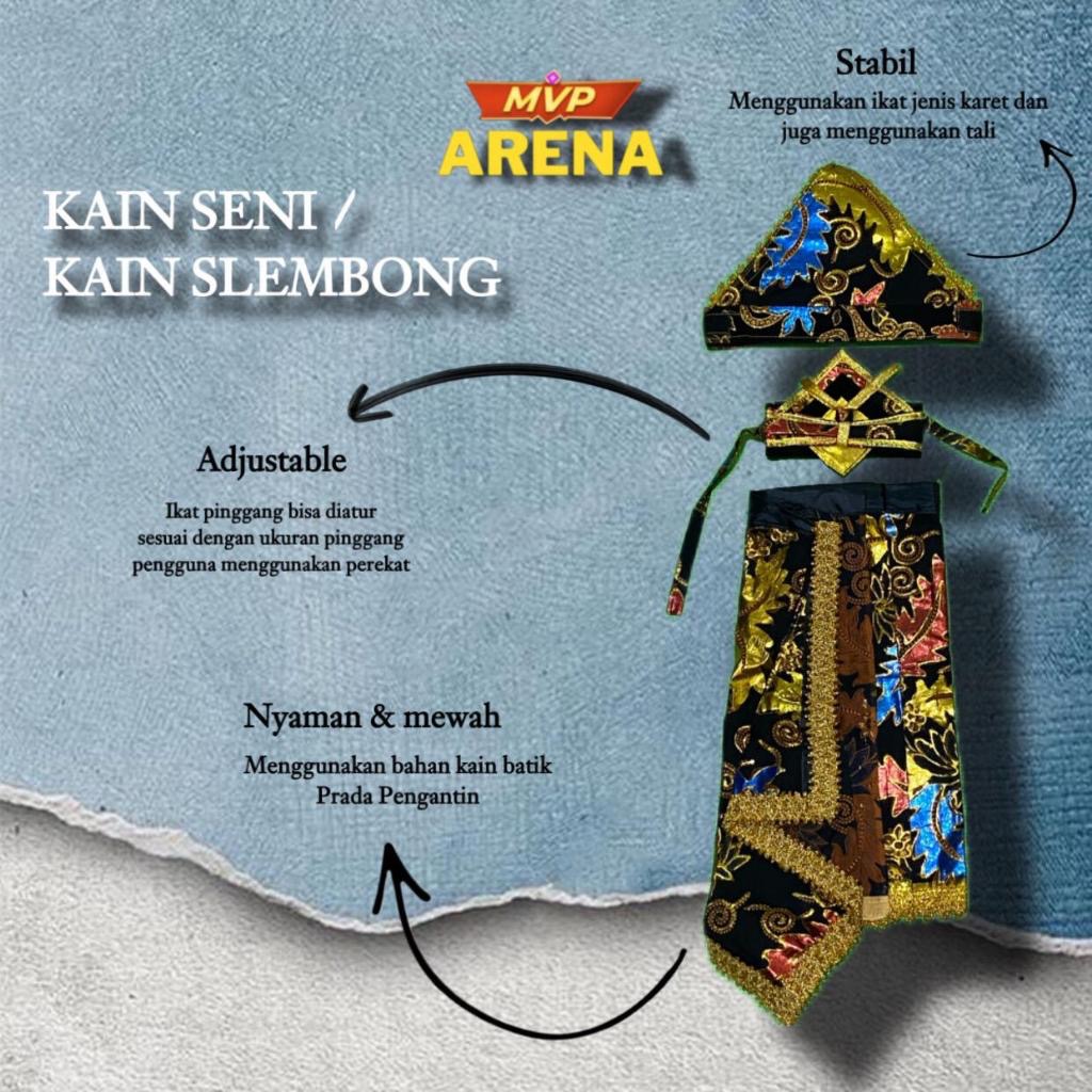 Jual Slembong seni full blok bunga hitam emas Batik Songket seni silat ...