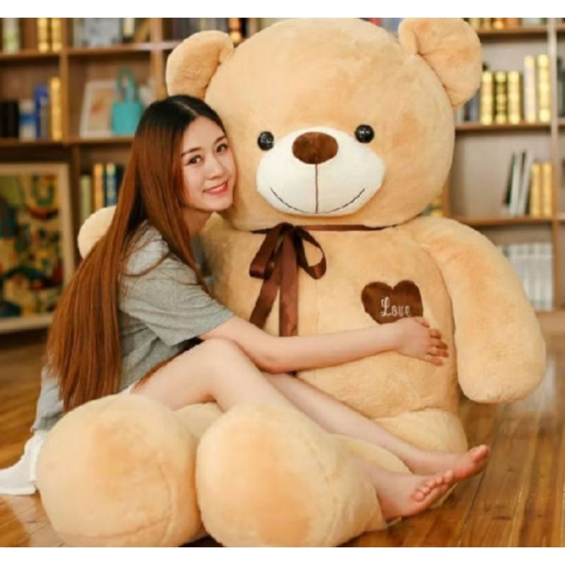 Jual BONEKA JUMBO TEDDY BEAR BERUANG BESAR 1.1Meter SNI Premium Gemoy ...