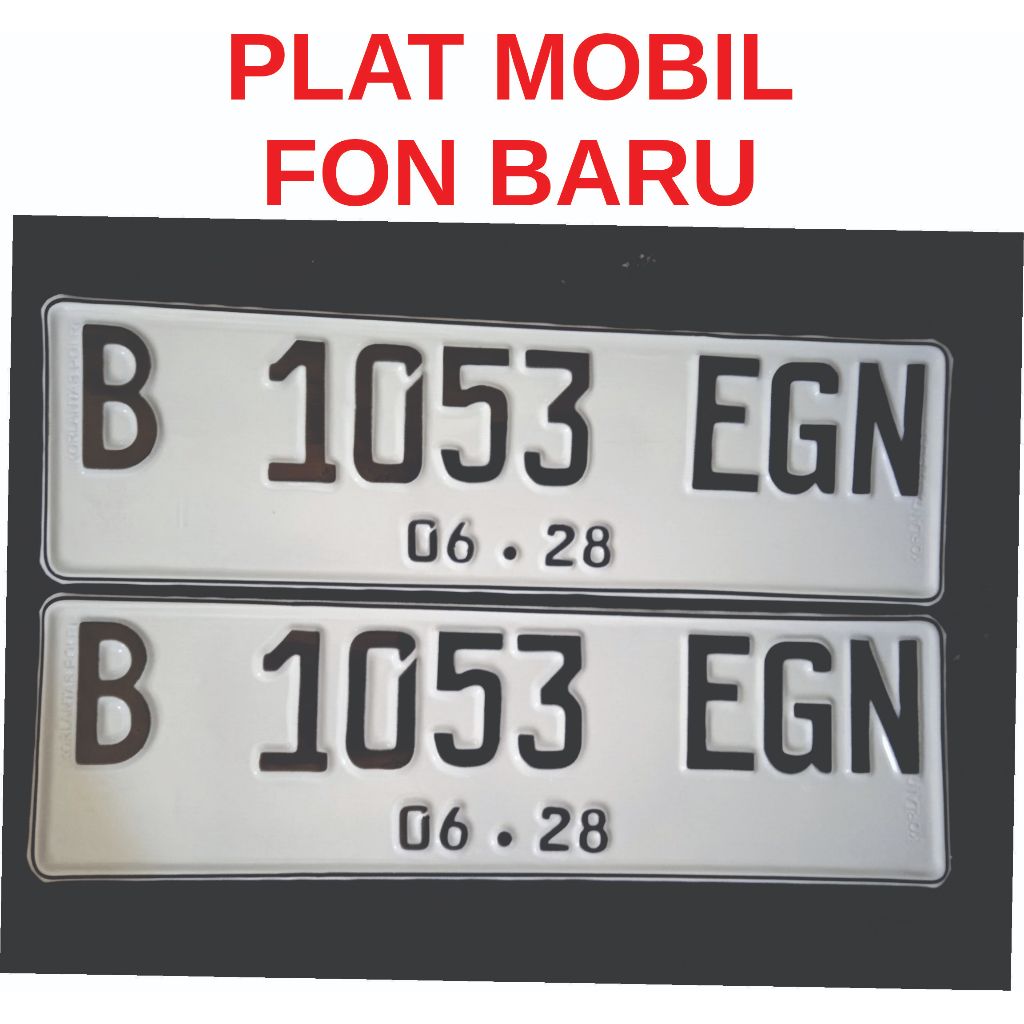 Jual PLAT MOBIL FONT BARU | Shopee Indonesia