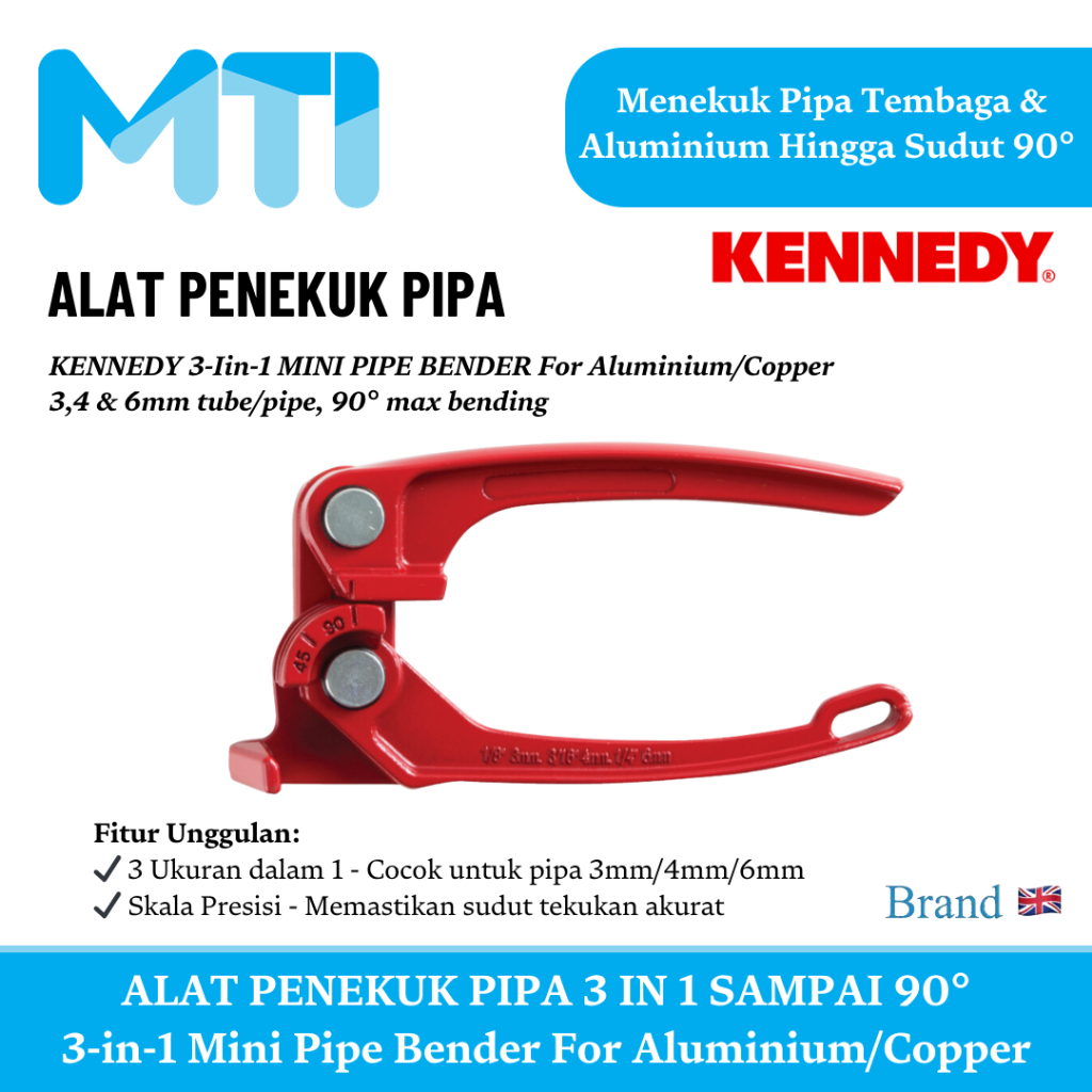 Jual KENNEDY Pipe Bender 3in1, Penekuk Pipa Aluminium/Copper ukuran 3,4 ...