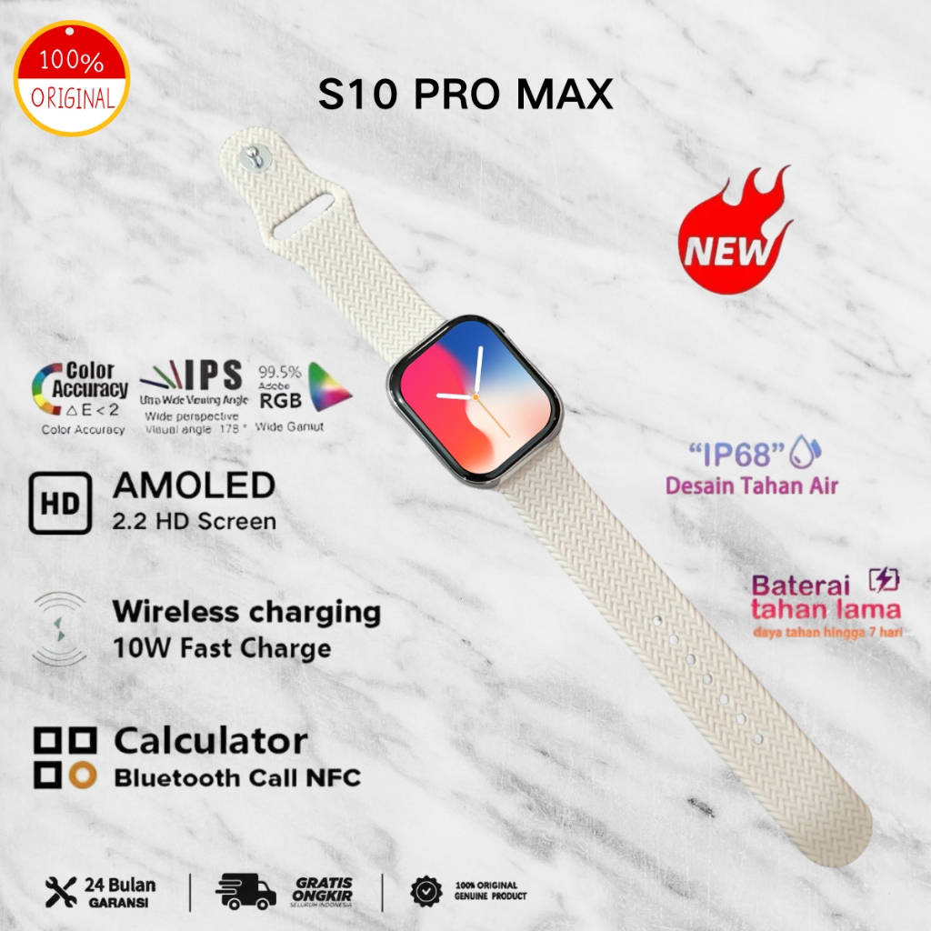 Jual 100%ORI Smart watch S10 PRO MAX FULL SCREEN Tersedia 20 Bahasa ...
