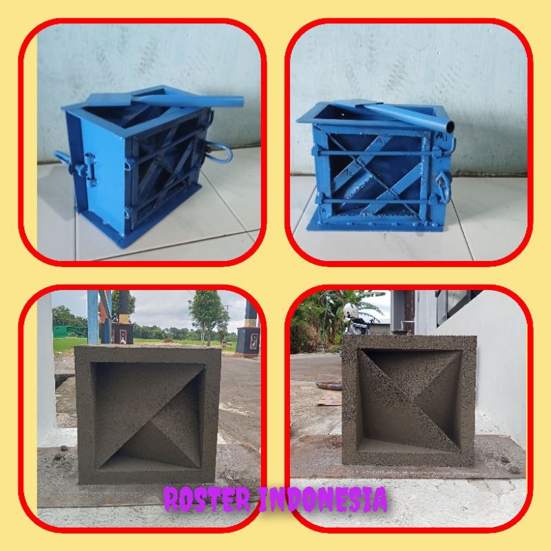 Jual cetakan roster tumbuk besi dua muka 20x20x10 | Shopee Indonesia