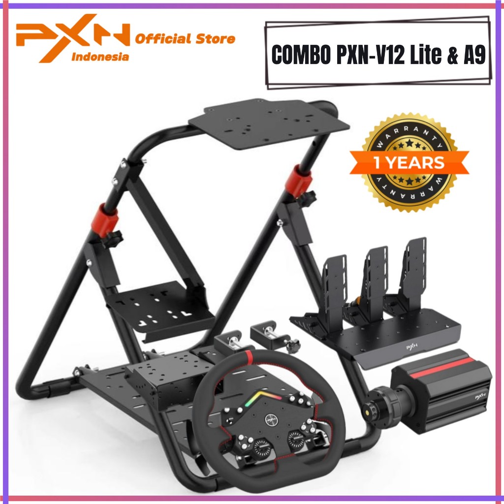 Jual COMBO PXN V12 LITE Steering Wheel with PXN A9 Wheel Stand | Shopee Indonesia