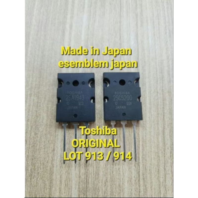 Jual Transistor toshiba 2SC5200+2SA1943 913 914 Plus karet 1set original | Shopee Indonesia