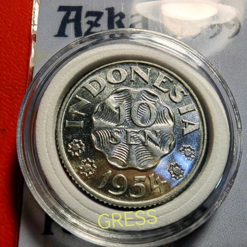 Jual 10 sen garuda tahun 1954 GRESS asli | Shopee Indonesia