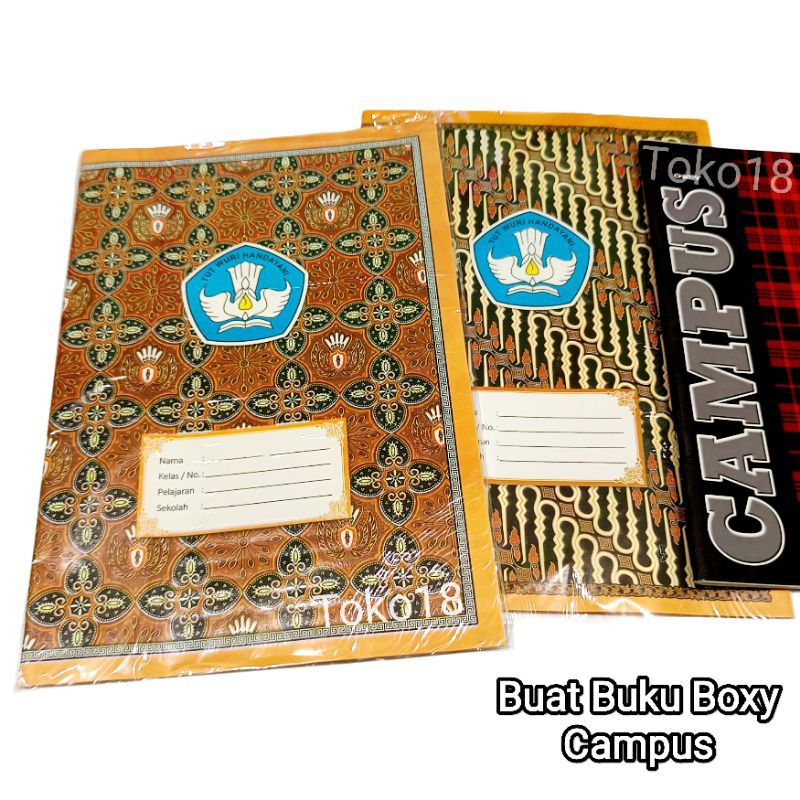 Jual 1 Pak Sampul Buku Campus Boxy Batik Glossy (Isi 20 Lembar) | Shopee Indonesia
