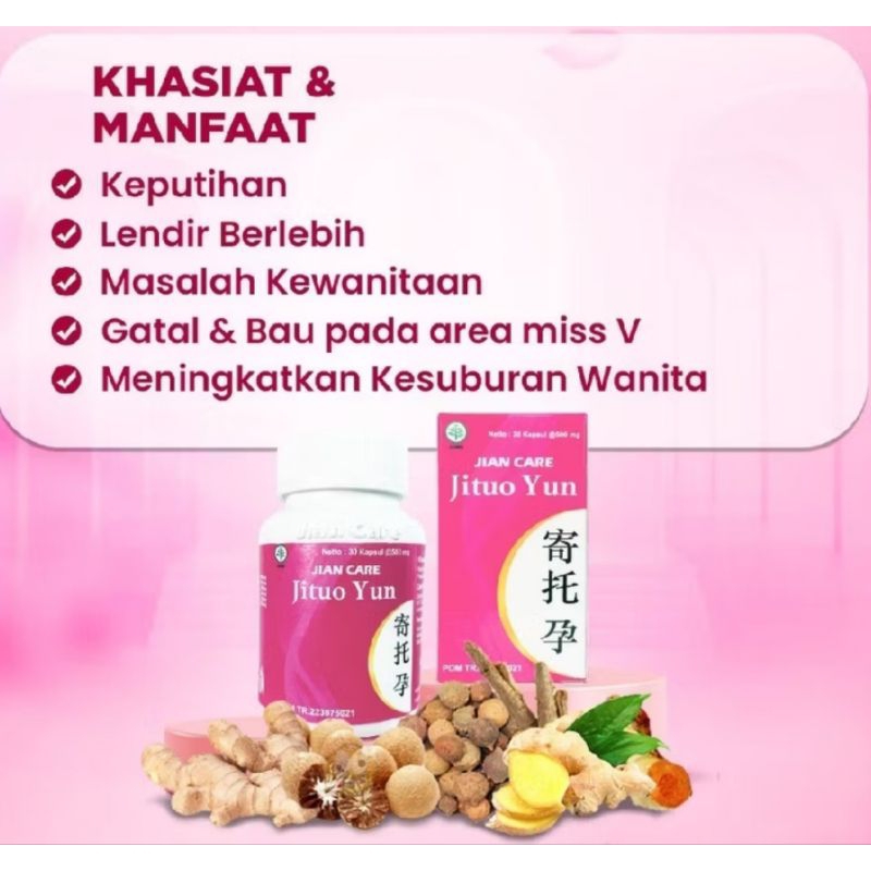 Jual JIAN CARE JITUO YUN ASLI ORIGINAL OBAT HERBAL ATASI KEPUTIHAN ...