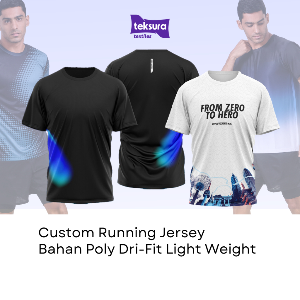 Jual Teksurs Jersey Running Lari Custom Print Sublim Bahan Dri-Fit ...