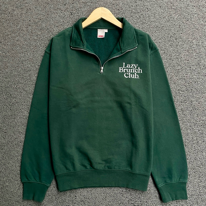 Jual Half Ziper SPAO Ijo Botol | Shopee Indonesia